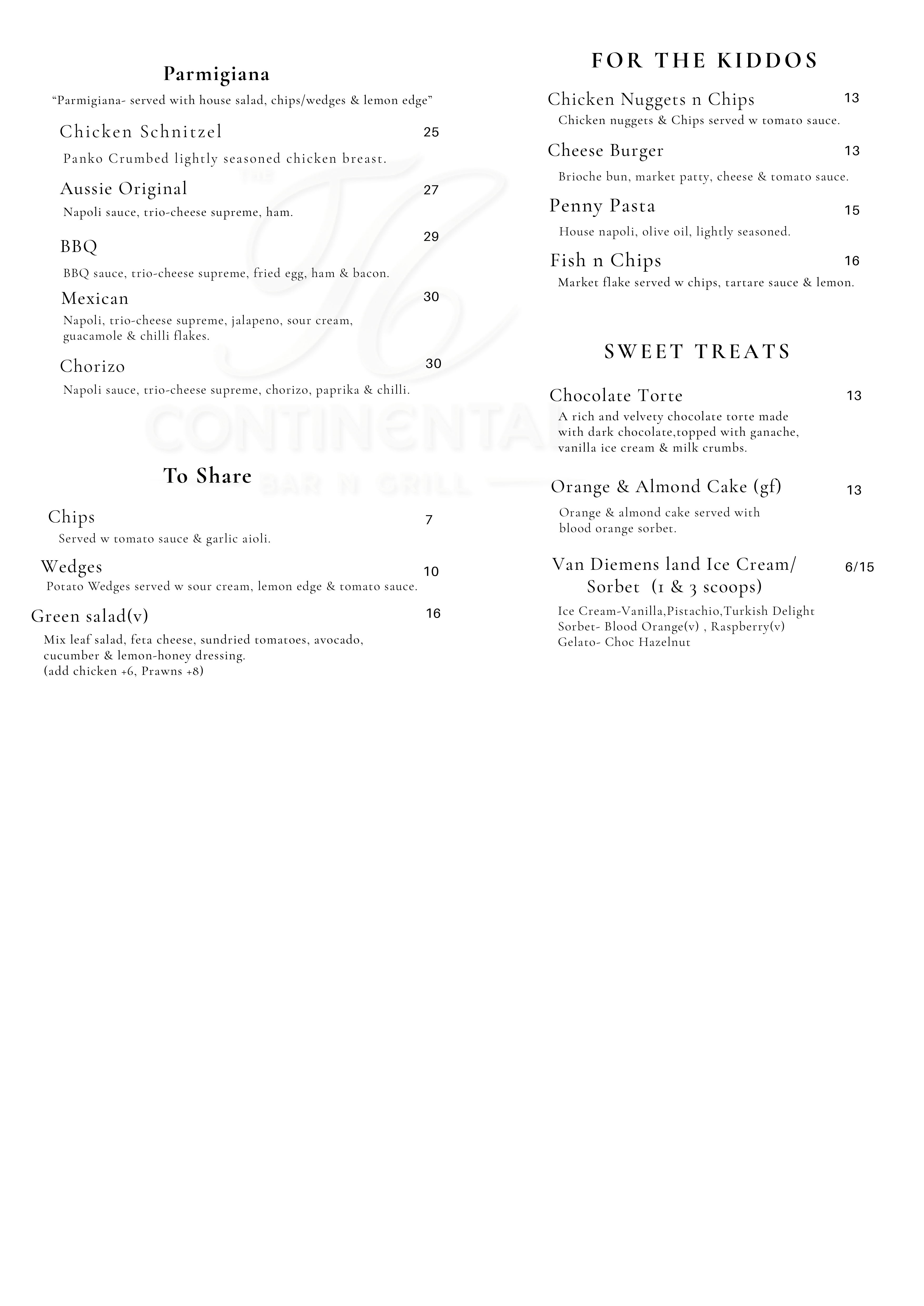 The Continental Bar n Grill Restaurant